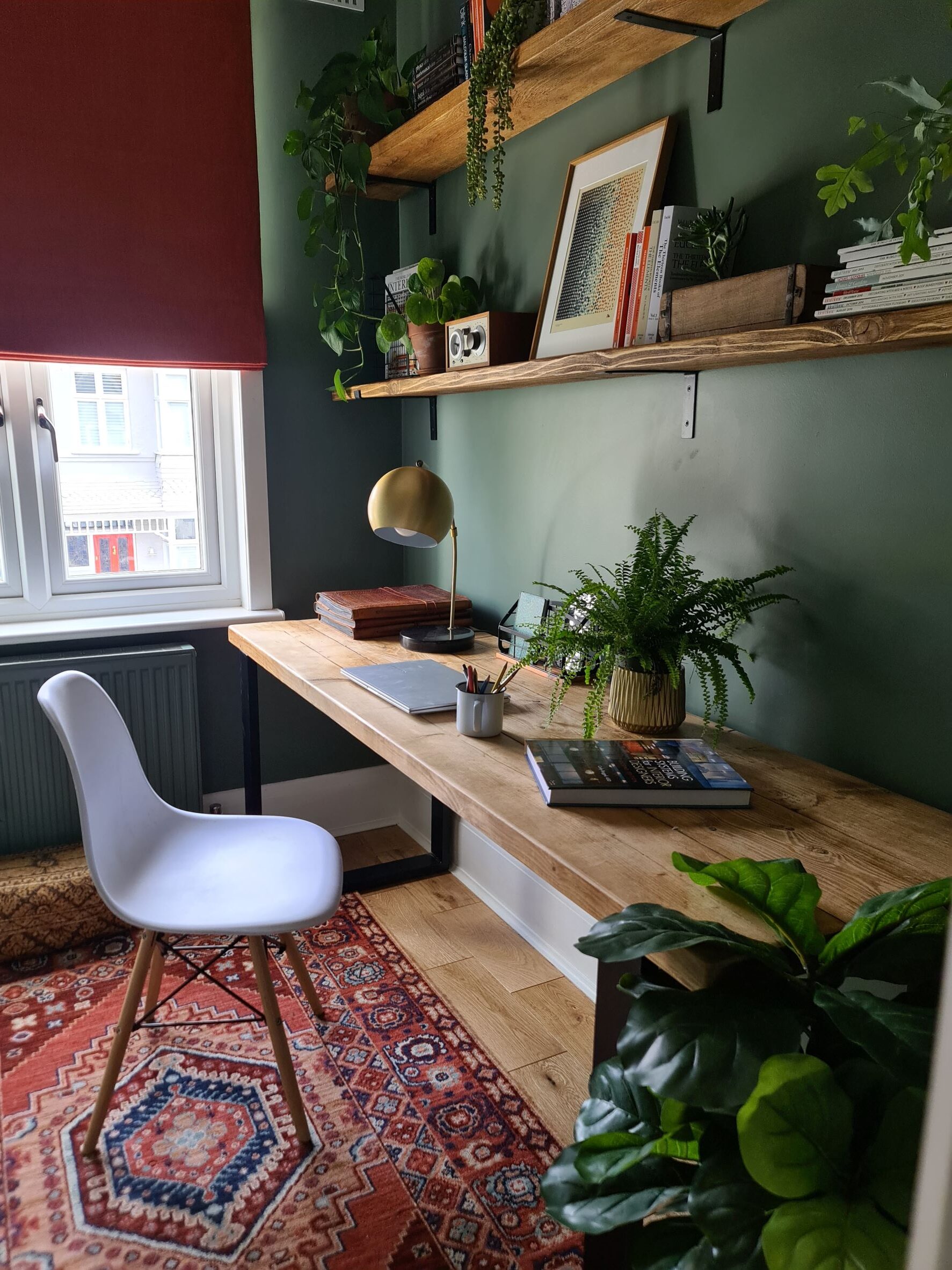 Richly Coloured Hammersmith Home Office - Maureen Gomez Interiors